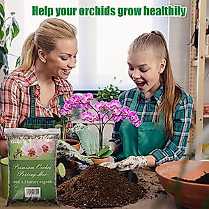 17 OZ Orchid Soil Potting Mix, Orchid Bark for Indoor Plants, Orchid Repotting Potting Soil with Perlite Moss Sphagnum Coco Peat for Phalaenopsis Succulent Plants