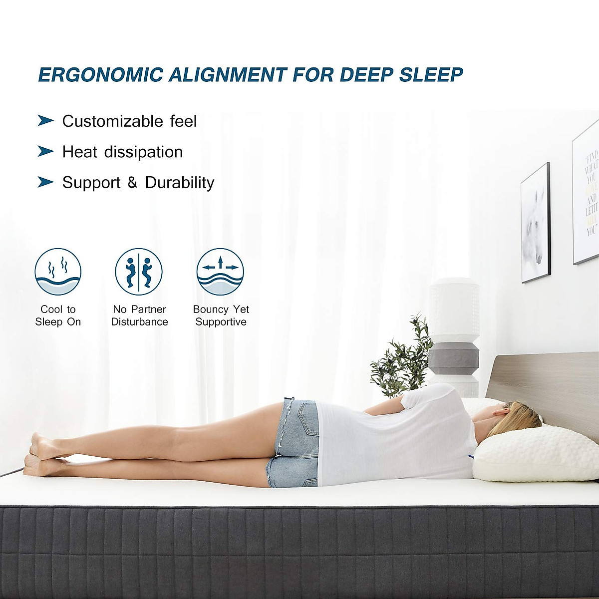 Sweetnight Full Size Mattress-10 Inch Gel Memory Foam Mattresses for Back Pain Relief/Motion Isolation & Comfy Sleep, Flippable Comfort from Soft to Medium Firm, Sunkiss