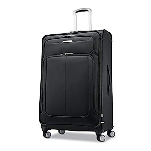 Samsonite Solyte DLX Softside Expandable Luggage with Spinner Wheels, Midnight Black, Checked-Large 29-Inch