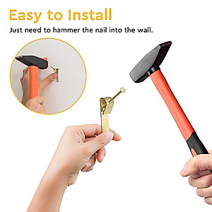 130 Pcs 30lb Picture Hangers – Multipurpose Picture Hanging Hooks Kit Drywall Wooden Wall Picture Hanging Nails