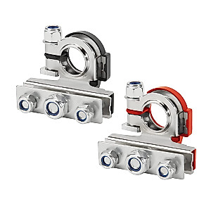 zipelo Battery Terminal Connectors, 2 PCS Pure Copper Terminals Clamp, Automotive 3 Way Battery Wire Cable Connector Kit, Positive and Negative Quick Release Disconnect for Car Boat Van