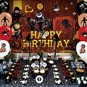 Doors Figure Game Birthday Party Decorations Supplies Doors Gaming Theme Backdrop Photography Background Banner Doors Figure Party Decoration - 5X7 FT