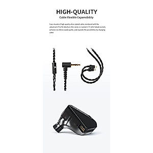 Fanmusic Truthear Hexa 1DD+3BA Hybird Earphones with 0.78 2Pin Cable Earbuds