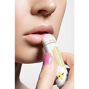 7-Pack Vanilla Lip Balm Gift Set by Naturistick. 100% Natural Ingredients. Best Beeswax Chapstick for Dry, Chapped Lips. Made in USA