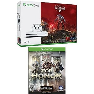 Xbox One S 1TB Console - Halo Wars 2 Bundle + For Honor