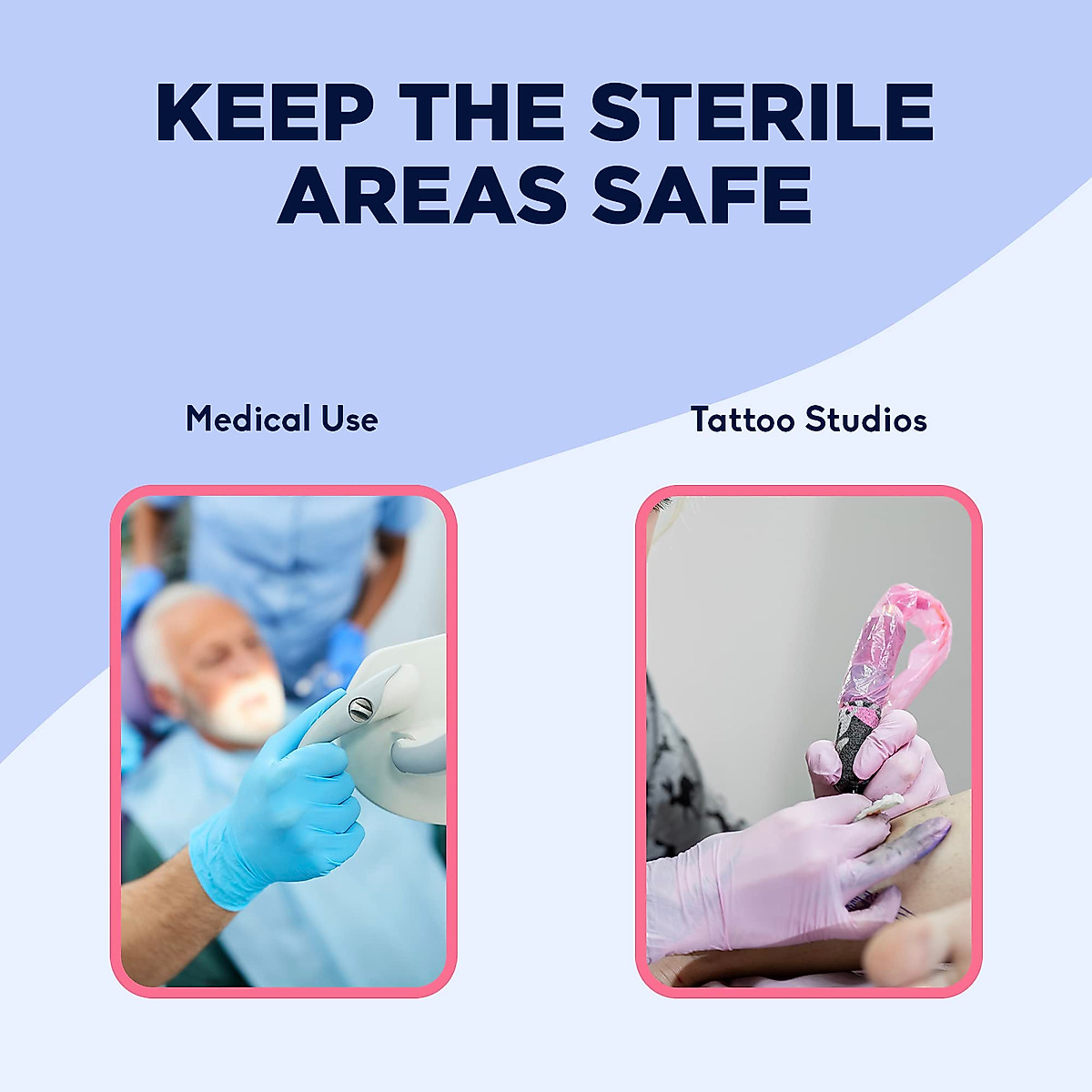 The Essentials Barrier Film Roll with Dispenser Box, 4"x 6" Perforated Sheets Adhesive Barrier Film for Dental, Medical & Tattoo Purposes, 1200 pcs, Clear