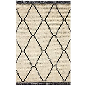 Chris Loves Julia x Loloi Alice Collection ALI-04 Cream / Charcoal 5'-2" x 7'-6" Area Rug