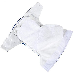 Kawaii Adult Diaper Liner Booster Pad Insert, Highly Absorbent Reusable Cloth Diaper Pads, Oversize 4-Layer (19 x 7.5) Pack of 5