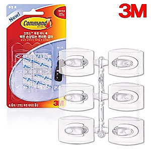 Command Strips 17006CLR Clear Mini Command Hooks 6 Count
