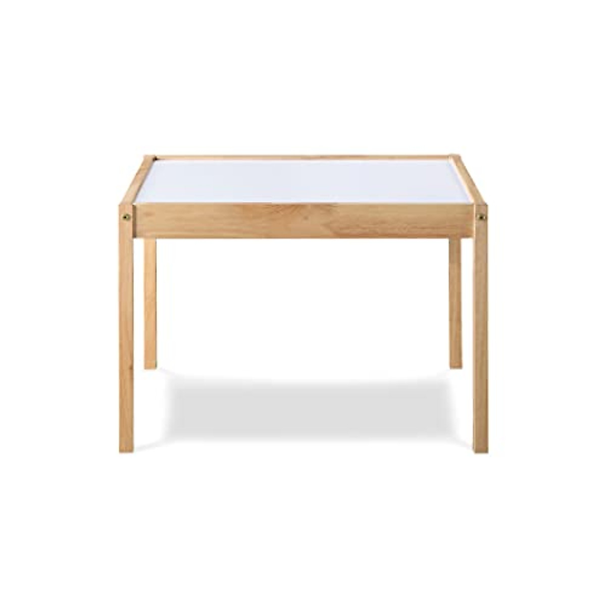 Olive & Opie Gibson 3-Piece Dry Erase Kids Table & Chair Set, Natural