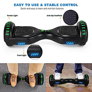 FLYING-ANT Hoverboard with Seat Attachment, 6.5” Self Balancing Scooter with Gokart, Best Gift for Kids and Teenagers