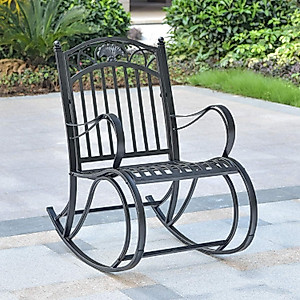 International Caravan Segovia Iron Rocking Chair