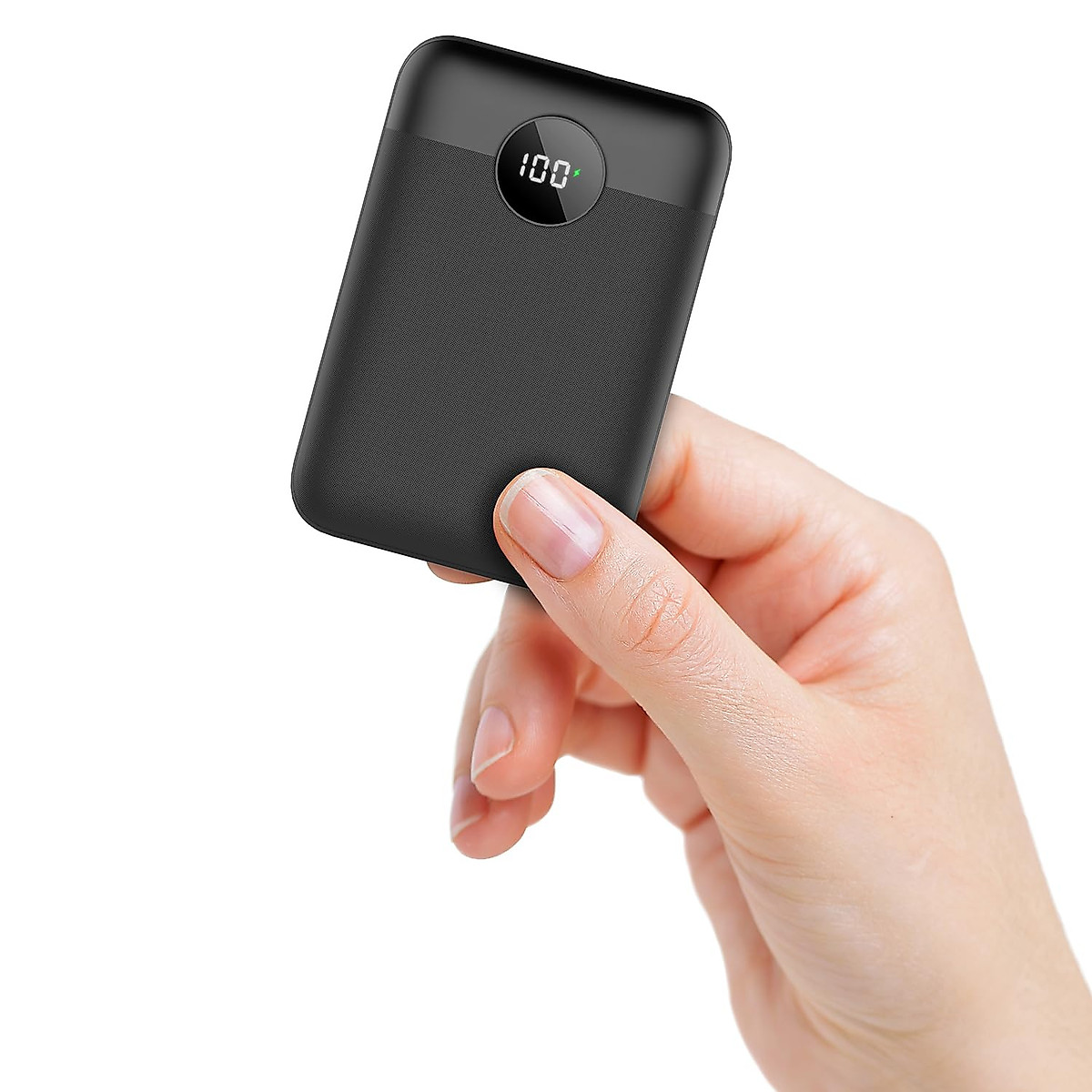 OKZU Heated Vest Battery Pack, 5V 2A Power Bank for Heated Jacket, Pants, Stadium Seats, 10000mAh Small LED Display Fast Charging Portable Charge for Heated Clothing, Camping Chair (Black)