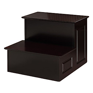 Kings Brand Furniture - Danial Large Step Stool for Adults and Kids for Bedroom, Kitchen Bathroom, Bed Steps for High Beds, Cherry