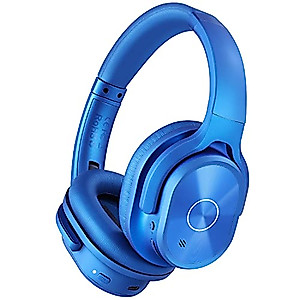 2 Items,1 Black Zihnic Active Noise Cancelling Headphones Bundle with 1 Blue Zihnic Bluetooth Wireless Headset