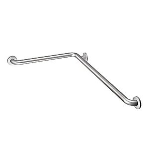 Moen 8994 24-Inch x 36-Inch L-Shaped Bathroom Grab Bar, Peened