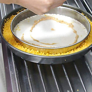 YARDWE Stainless Steel Muffin Rings Mousse Rings 9 inch Non Stick Pizza Cutter Rings Egg Pancake Rings Metal Tart Pastry Rings Molds for Cooking Baking Cakes Desserts Dough