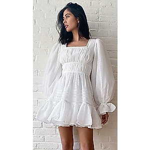 Aje Women's Impression Dress, White, 4