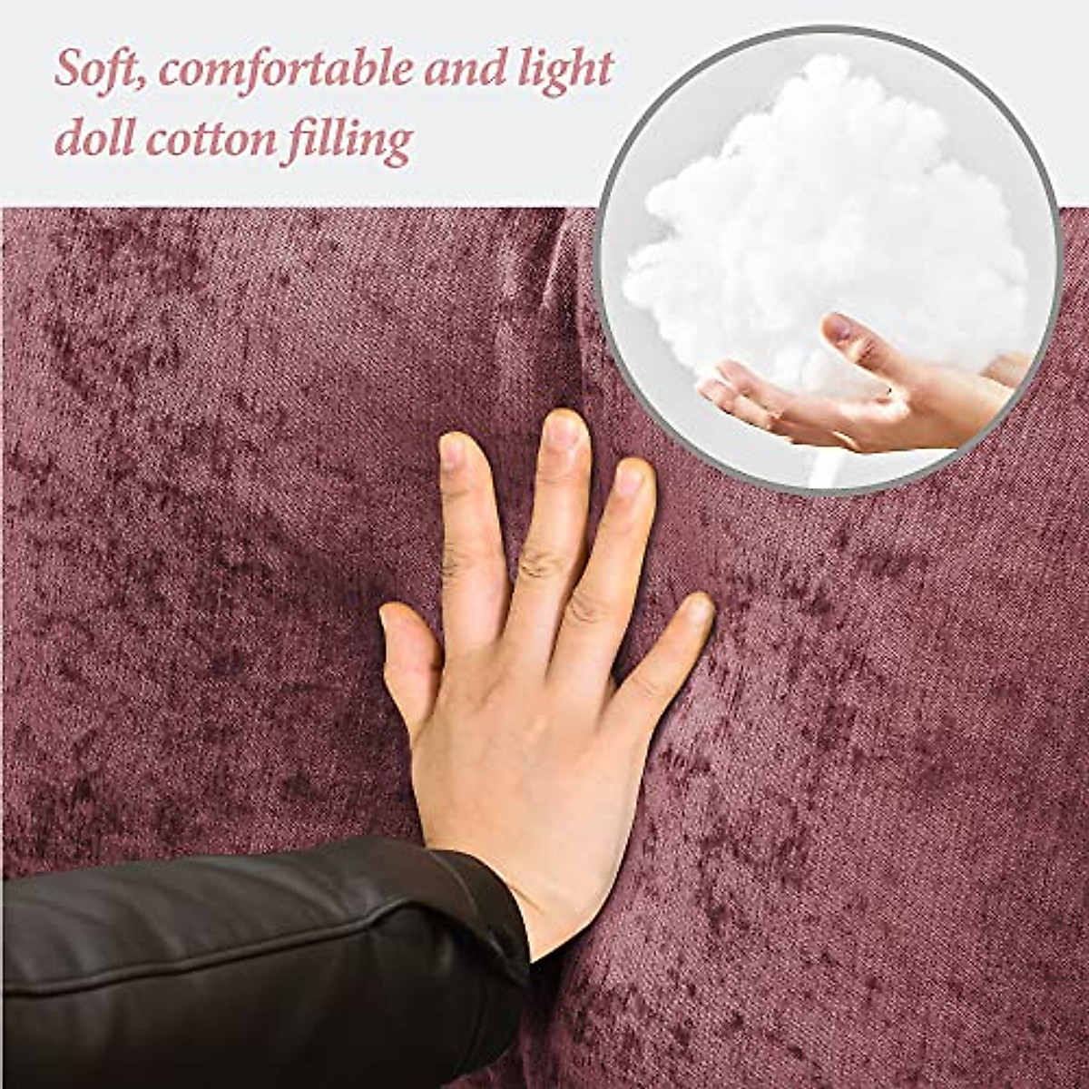 FANYE 84" L-Shaped Upholstered Corner Sectional 3 Seaters Sofa, Modern Chenille Upholstery Metal Legs Couch with Reversible Chaise and 2 Pillows for Home Apartment Office Living Room, Pink