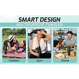 Snack hawk 40oz Insulated Stainless Steel Travel Coffee Tumbler with Handle and Straw | 100% Leak-Proof Mug | Car Cupholder Friendly | Perfect Water Cup Gift for Everyone