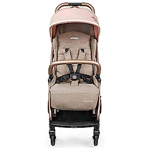 Peg Perego Selfie – Self-Folding, Light Weight, Compact Stroller – Compatible with All Primo Viaggio 4-35 Infant Car Seats - Made in Italy - Mon Amour (Beige, Pink, & Rose Gold)