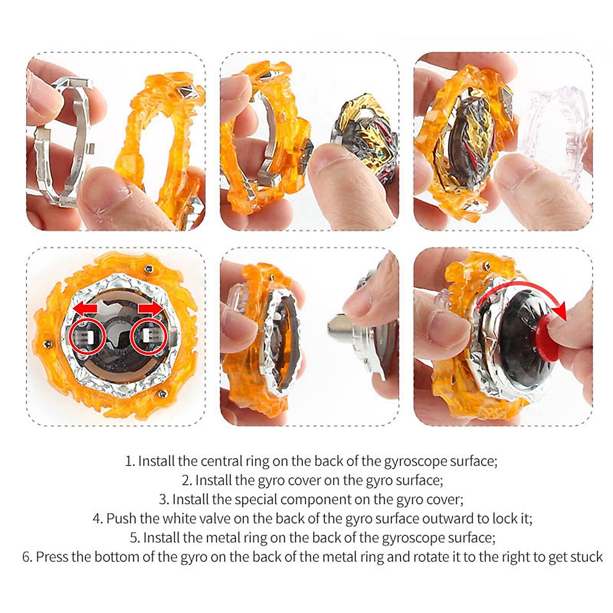 Bay Battle Top B-203 Helios Hyperion Ultimate Fusion DX Set Booster Superking Battling Tops Gaming Spinning Top Toys Starter High Performance 4D Bey with Burst String LR Launcher & Grip (B-203)