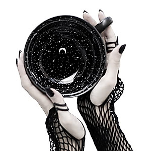 Rogue + Wolf Midnight Coffee Large Witch Mug in Gift Box Halloween Decor Spooky Gifts Ghost Fall Mugs for Men Women Goth Acotar Witchy Novelty Porcelain Tea Cup Gothic Witchcraft - 17.6oz 500ml