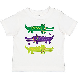 inktastic Mardi Gras Holiday Alligators Toddler T-Shirt 2T 0020 White 393f5