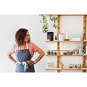 HighTree 5oz Glass Jars with Bamboo Lids and Airtight Silicone Seal, 150ml Spice Jars with Wood Lids (4 Pack)