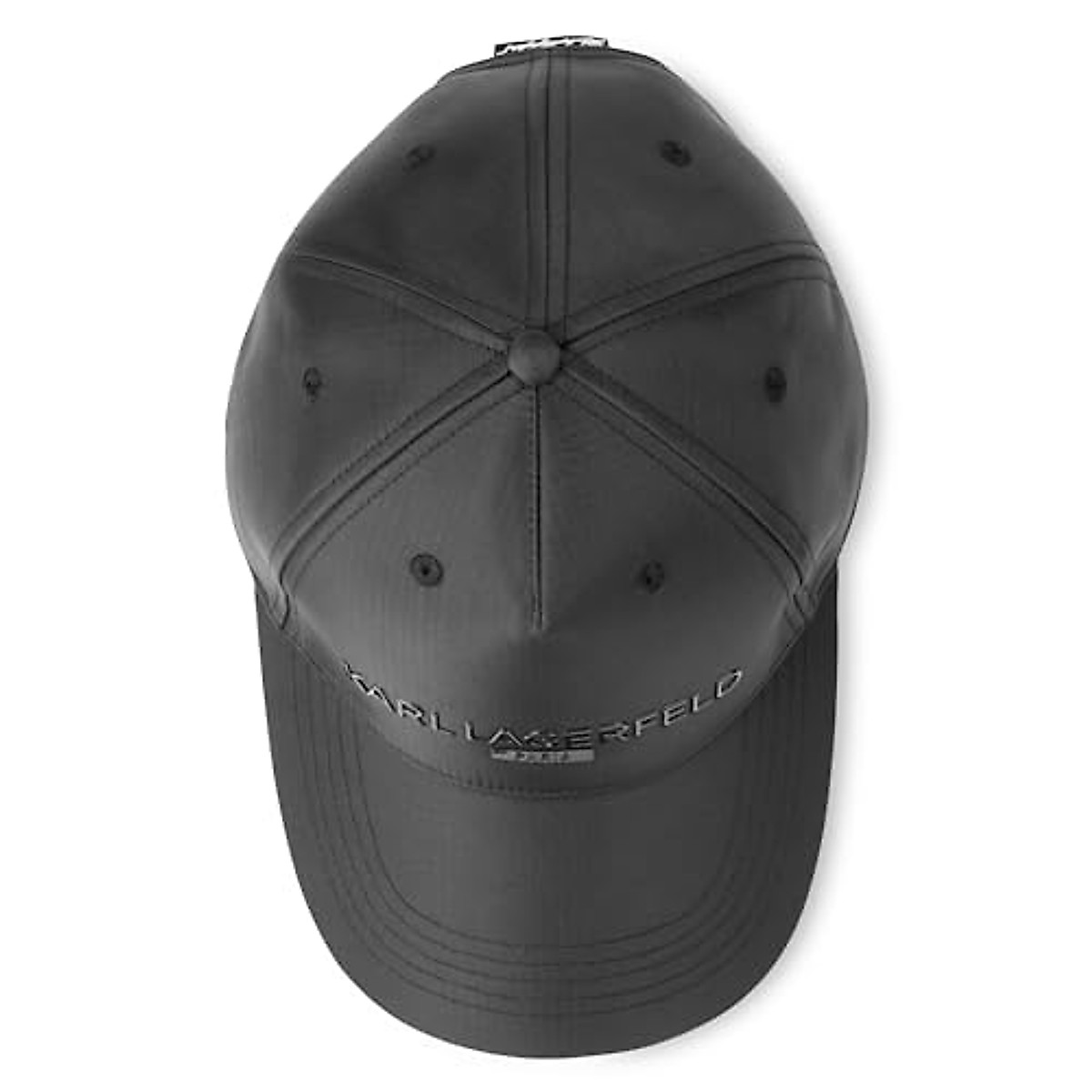 Karl Lagerfeld Paris Men's Sturdy Signature Logo Cap, Black_Ripstop