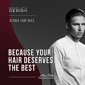 Mon Platin Professional Hair Wax - 150 ml Moisturizing Grooming Wax for Men's Wet and Shiny Look Styling with Jojoba Oil Essence and Pure Water for Scalp Enrichment