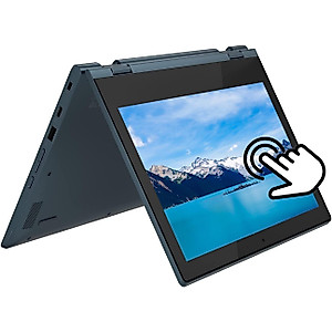 Lenovo Flagship Chromebook 11.6" HD 2 in 1 Touchscreen Laptop Computer, Intel N4020 (up to 2.80 GHz), 4GB RAM, 64GB eMMC, WiFi, Bluetooth, Webcam, Chrome OS, Abyss Blue
