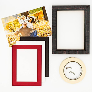 11x14 Mat for 8.5x11 Photo - Precut Deep Red Picture Matboard for Frames Measuring 11 x 14 Inches - Bevel Cut Matte to Display Art 8.5 x 11 Inches - Acid Free ONE MAT with Backing Board & Clear Bag