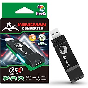Brook Wingman XB2 Converter for Wireless Controller Adapter for Xbox Retro Consoles and PC, Supports Remap and Adjustable Turbo