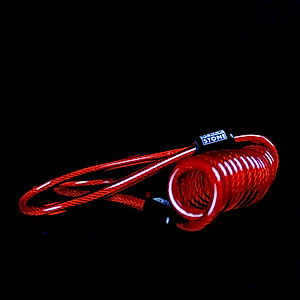 Blackstone Security Reminder Cable for Helmet Lock, Grip Lock, Disc Lock 5 ft (Red)