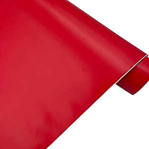Yifely Red Drawer Paper Solid Color Adhesive Shelf Liner Locker Sticker 17.7 Inch by 9.8 Feet