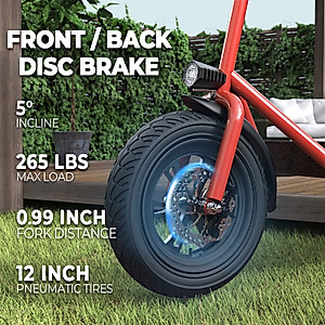 Phantomgogo Commuter R1 - Electric Scooter for Adults - Foldable Scooter with Seat & Carry Basket - 450W Brushless Motor 36V - 15MPH 265lbs Max Load E Mopeds for Adults (Red)