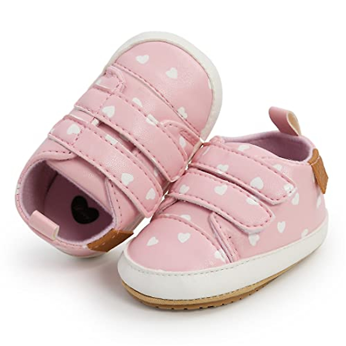 Baby Boys Girls Shoes Non-Slip Rubber Sole High-Top PU Leather Sneakers Infant First Walking Shoes Toddler Crib Shoes Newborn Loafers Flats.