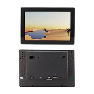 Jopwkuin 10.1 Inch Touchscreen Monitor, Strong Heat Dissipation Simple Operation 1280x800 IPS Monitor 100-240V for Office(#1)