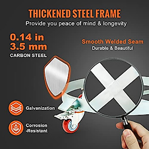 VEVOR 55 Gallon Heavy Duty Drum Dolly, 1000lbs Load Capacity, Barrel Dolly Cart Drum Caddy, Non Tipping Hand Truck Capacity Dollies with Steel Frame 4 Swivel Casters Wheel, for Warehouse Drum Handling