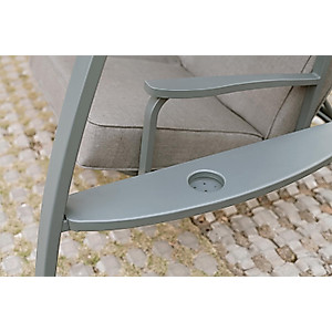 3-Seat Daybed Porch Swing with Cushions, 3 Person Patio Swinging Bench Chair, Outdoor Porch Swing with Adjustable Canopy & Weather Resistant Steel Frame(Minor Scratches)