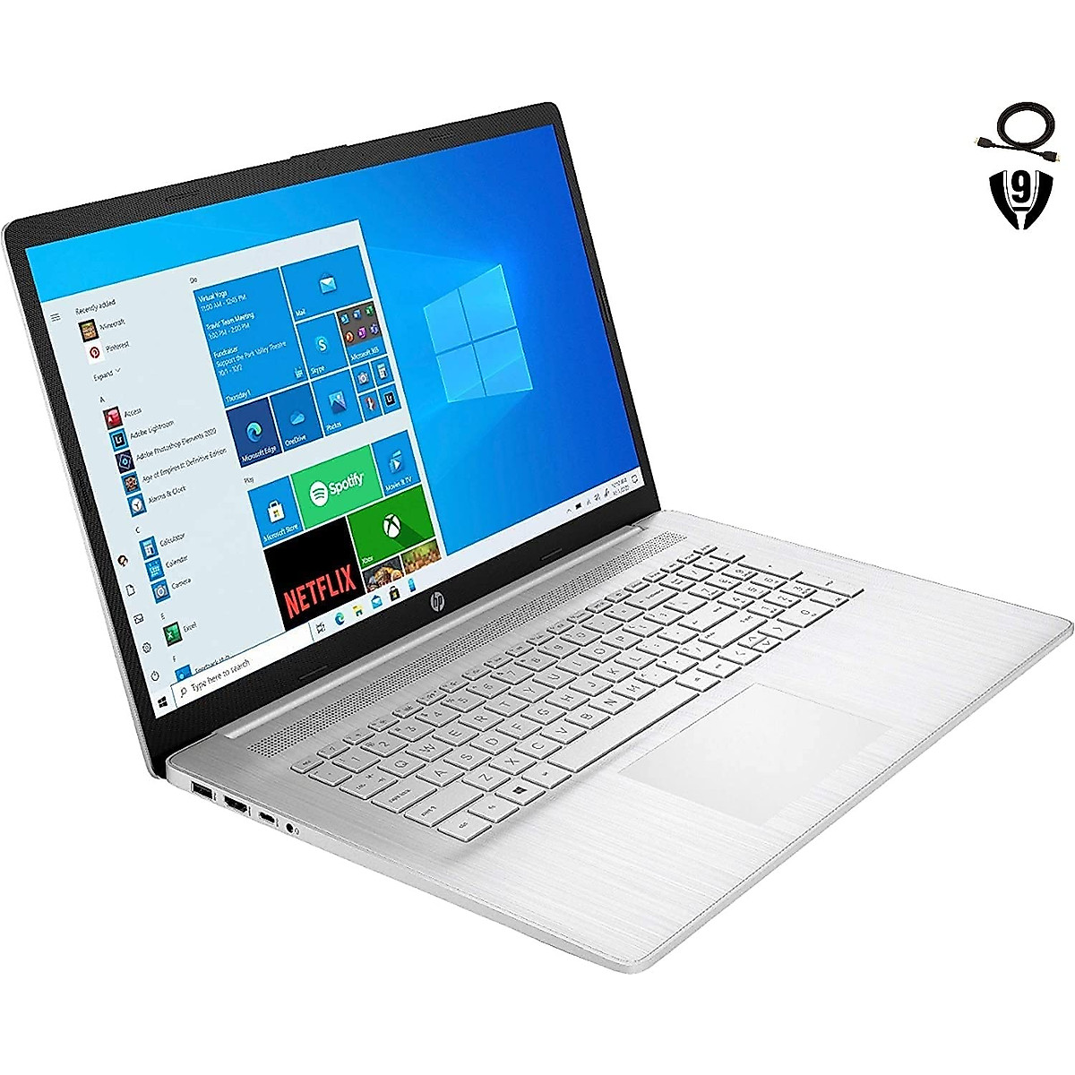 HP New 17 Laptop, 17.3" FHD IPS Display, 11th Gen Intel Core i5-1135G7 Processor, 16GB RAM, 1TB SSD+1TB HDD, Webcam, Bluetooth, Backlit Keyboard, Windows 10 Home, Natural Silver