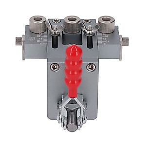 3 in 1 Adjustable Woodworking Drilling Puncher Locator Pocket Drill Dowel Jig Kit Woodworking Drill Hole Jig Drill Guide Quick Clamping Limiting Puncher Locator Tool Set