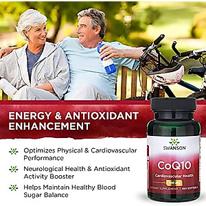 Swanson CoQ10 - Energy Antioxidant Support - Coenzyme Q10 Supplement - (100 Softgels, 100mg Each)
