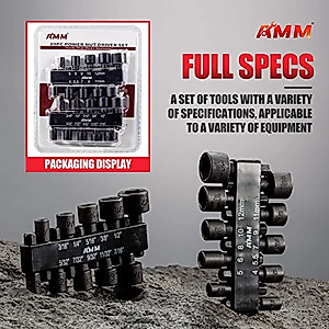 AMM 20PCS Power Nut Driver Set for Impact Drill, 1/4” Hex Head Drill Bit Set SAE and Metric, The best tool accessories
