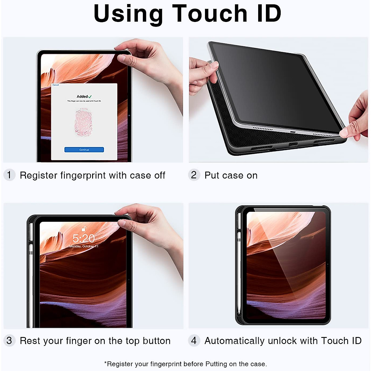 Antbox Case for iPad 10th Generation 10.9'' 2022 with Built-in Pencil Holder Auto Sleep/Wake Function PU Leather Smart Cover for iPad 10th Generation(10.9'') (Brown)