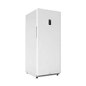 Hamilton Beach HZ8971 17 cu ft Upright Convertible Fridge/Freezer-Frost Free-Reversible Door-Removable Glass Shelves-LED Interior Light, White