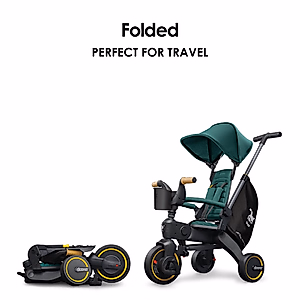 Doona Liki Trike S5, Racing Green - 5-in-1 Compact, Foldable Tricycle - Suitable for Toddlers 10 to 36 Months