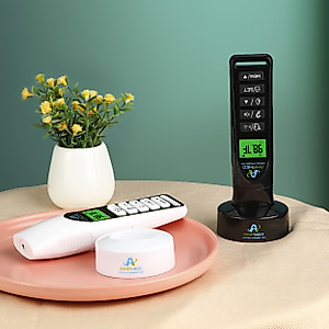 Amplim Baby Thermometer | 3-in-1 Infrared Thermometer for Ear, Forehead & Touchless, FSA/HSA Eligible Accurate Fever Thermometer for Baby, Infants, Toddlers, Kids & Adults | Black Base Stand & Clock