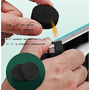 WZCSLM Portable Mini BBQ Charcoal Grill, Disposable BBQ Portable Charcoal Grill for Camping Outdoor BBQ Camping Picnic with, BBQ Clips, 60 Pieces of Charcoal About 120 Minutes. (blue)